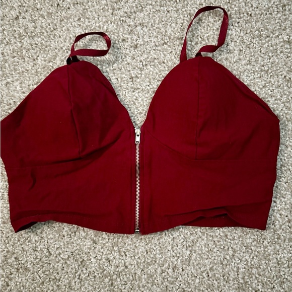 Bozzolo | Tops | Bozzolo Burgundy Crop Top | Poshmark